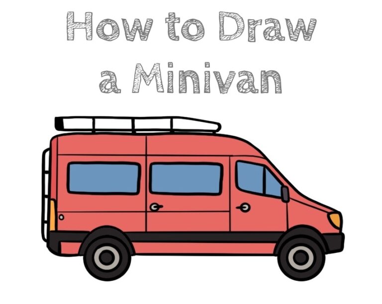 How to Draw a Minivan Step by Step - How to Draw Easy
