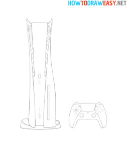 How to Draw a PlayStation 5 - How to Draw Easy