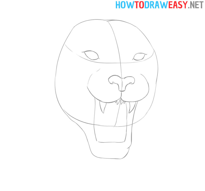How to Draw a Panther Face - How to Draw Easy