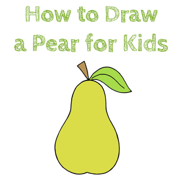 How to Draw a Pear for Kids - How to Draw Easy