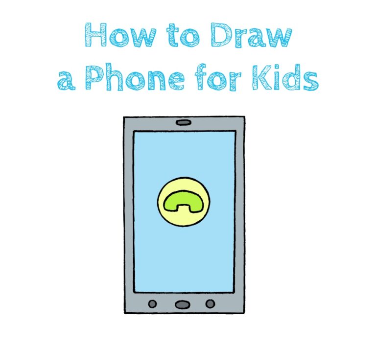 How to Draw a Phone for Kids - How to Draw Easy