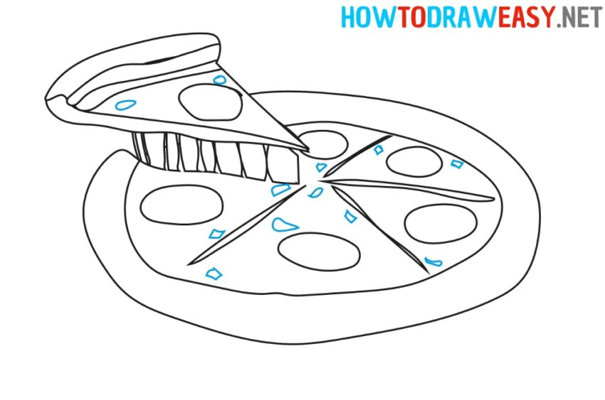 How to Draw a Pizza Easy - How to Draw Easy