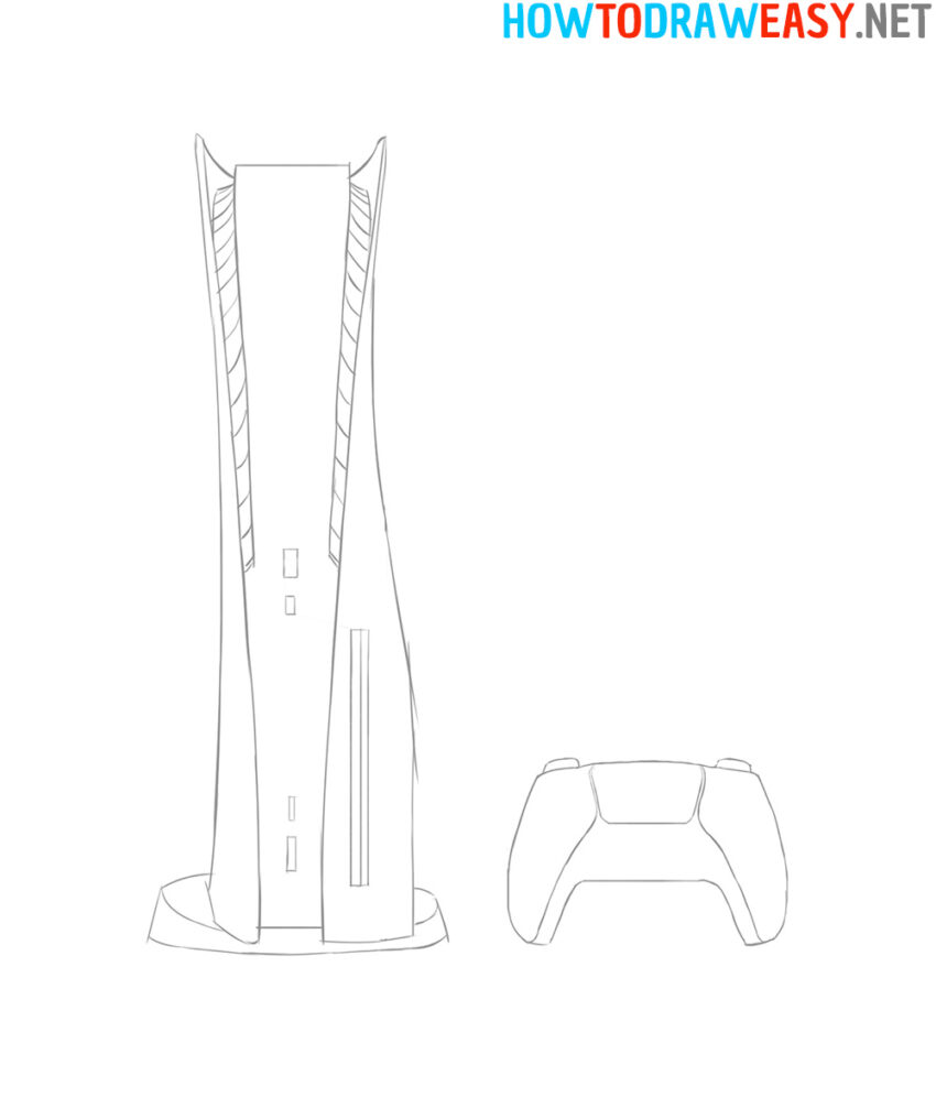 How to Draw a PlayStation 5 - How to Draw Easy