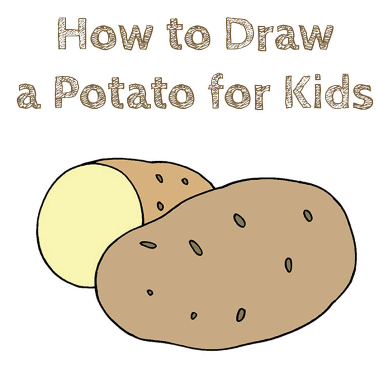 How To Draw A Potato Really Easy Drawing Tutorial In 2021 Drawing