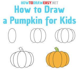 How to Draw a Pumpkin for Kids - How to Draw Easy