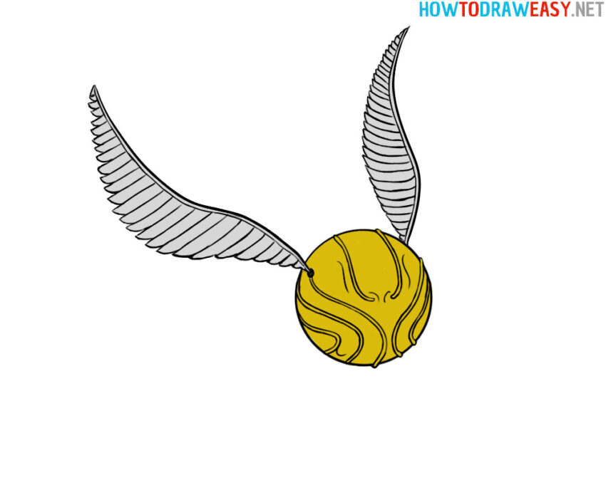How to Draw the Golden Snitch - How to Draw Easy