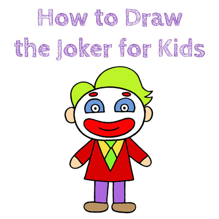 How to Draw the Joker for Kids - How to Draw Easy