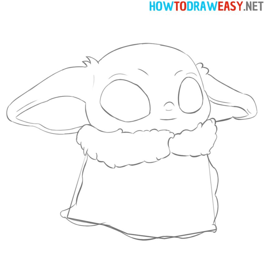 How to Draw Baby Yoda - How to Draw Easy