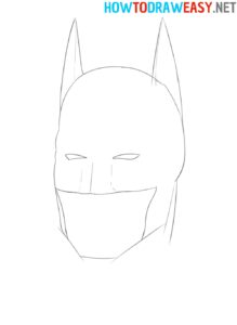 How to Draw Batman's Face - How to Draw Easy