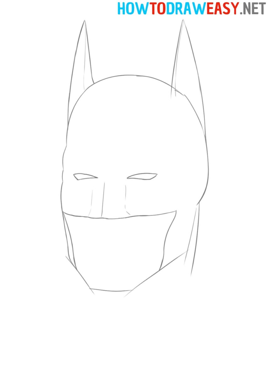 How to Draw Batman's Face - How to Draw Easy