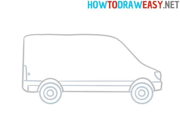 How to Draw a Minivan Step by Step - How to Draw Easy