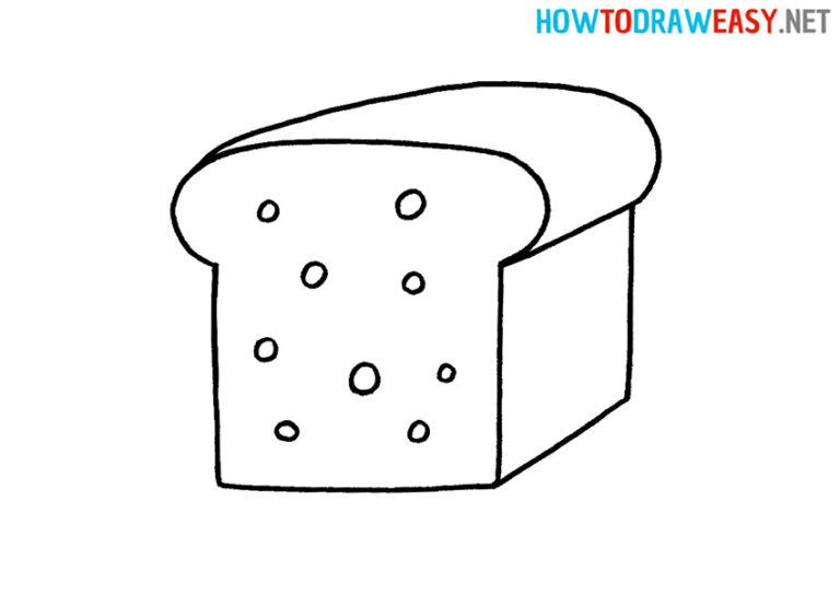 How to Draw Bread for Kids - How to Draw Easy