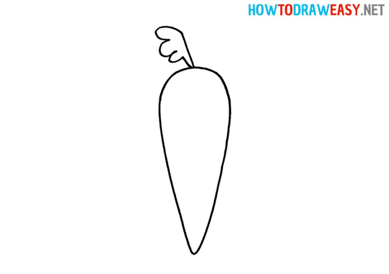 How to Draw a Carrot for Kids - How to Draw Easy