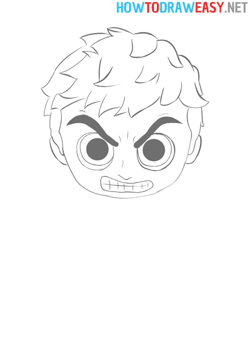 How to Draw Chibi Hulk - How to Draw Easy