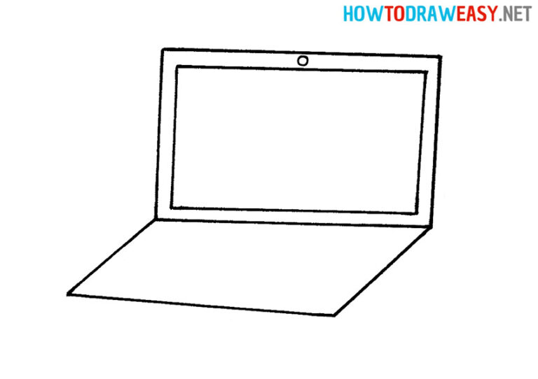 How to Draw a Laptop for Kids - How to Draw Easy