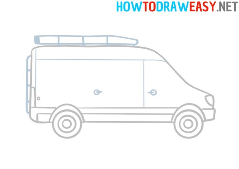 How to Draw a Minivan Step by Step - How to Draw Easy
