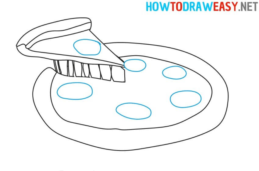 How to Draw a Pizza Easy - How to Draw Easy