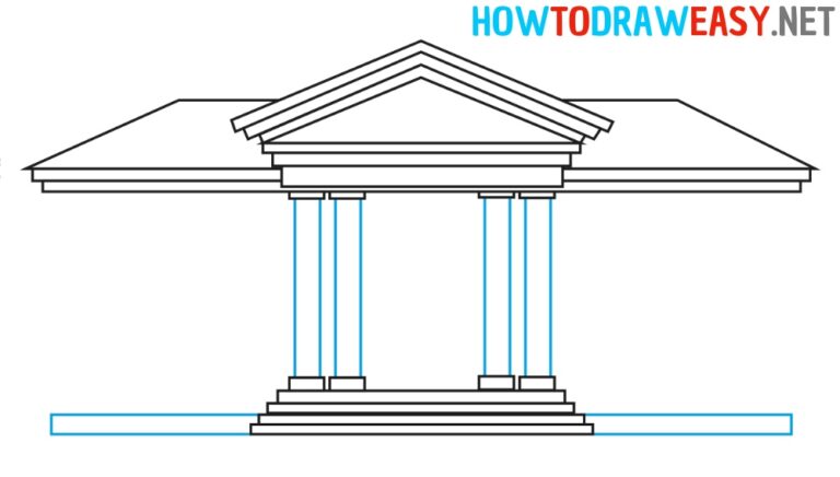 How to Draw a School - How to Draw Easy