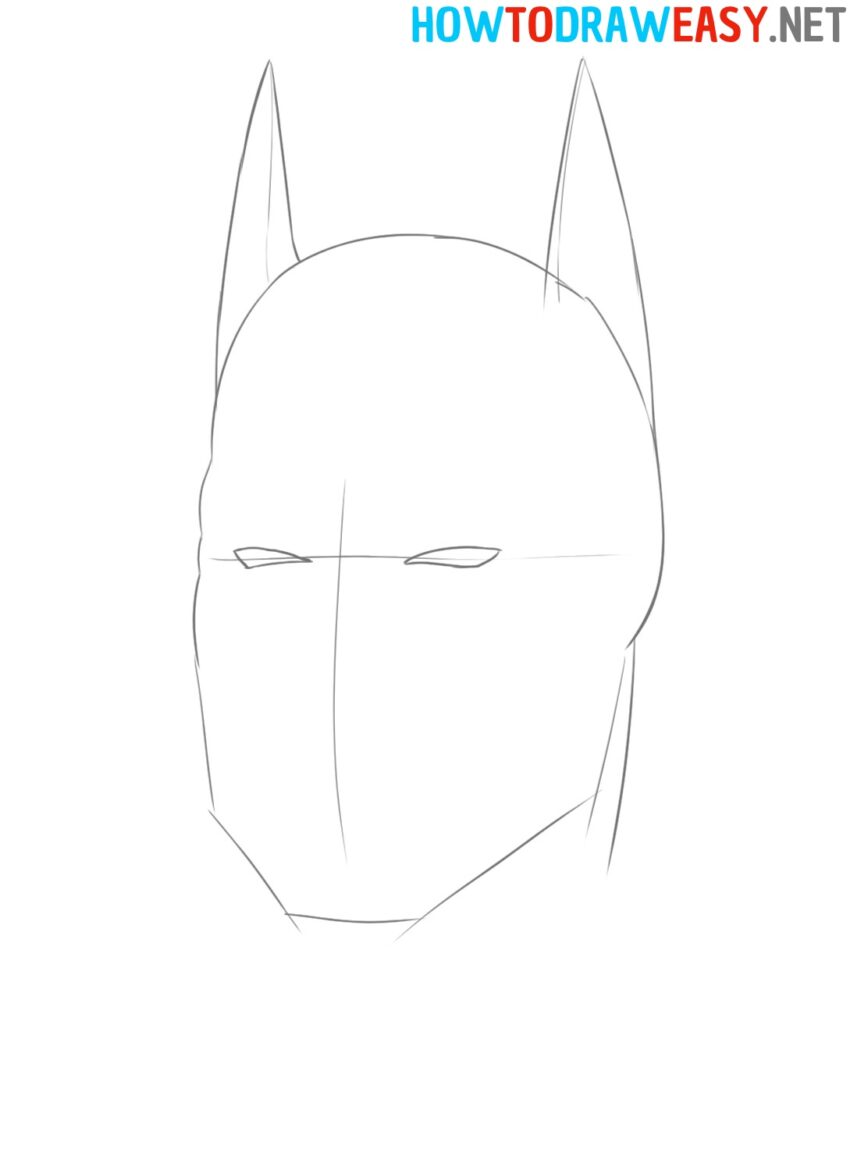 How to Draw Batman's Face - How to Draw Easy