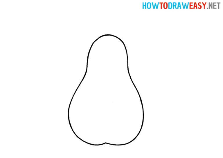 How to Draw a Pear for Kids - How to Draw Easy