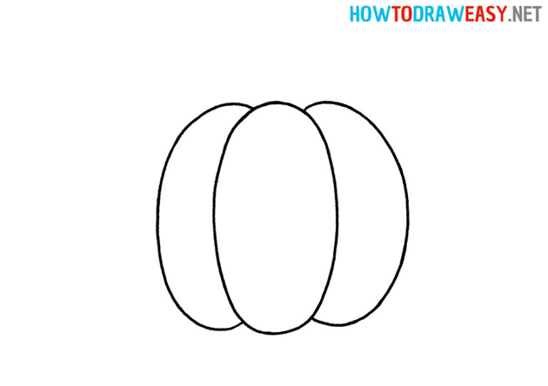 How to Draw a Pumpkin for Kids - How to Draw Easy