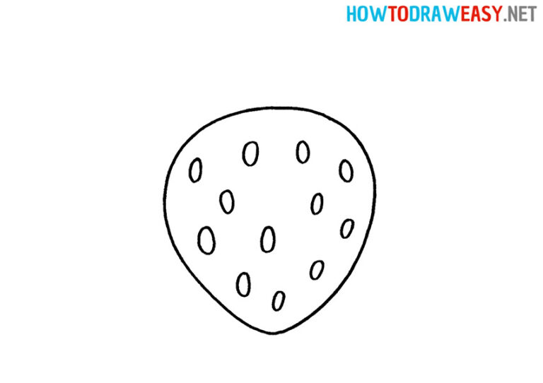 How to Draw a Strawberry for Kids - How to Draw Easy
