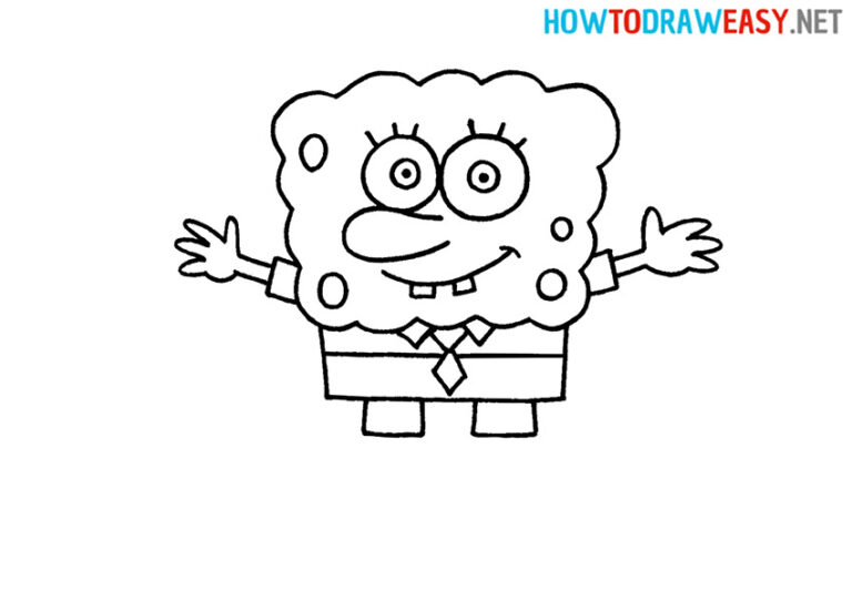 How to Draw SpongeBob for Kids - How to Draw Easy