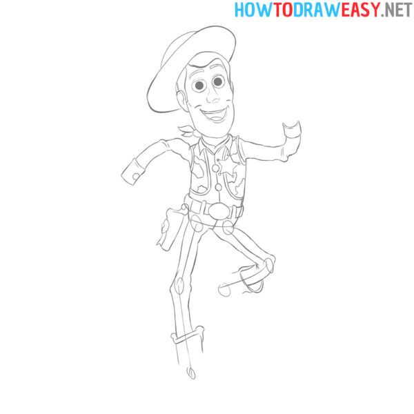 How to Draw Sheriff Woody - How to Draw Easy
