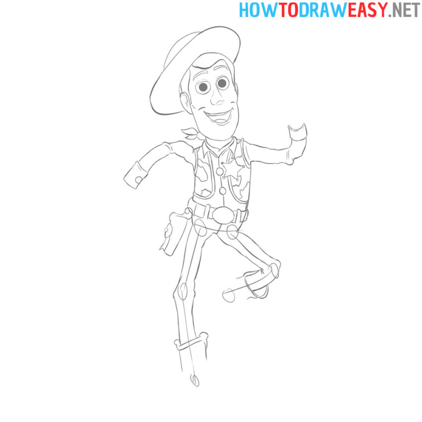 How to Draw Sheriff Woody - How to Draw Easy