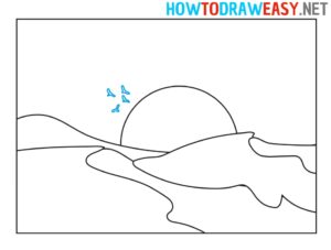 How to Draw a Desert Landscape - How to Draw Easy