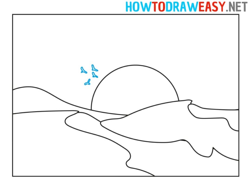 How to Draw a Desert Landscape - How to Draw Easy