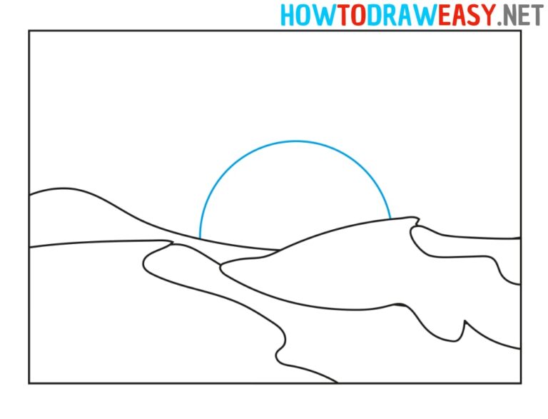 How to Draw a Desert Landscape - How to Draw Easy