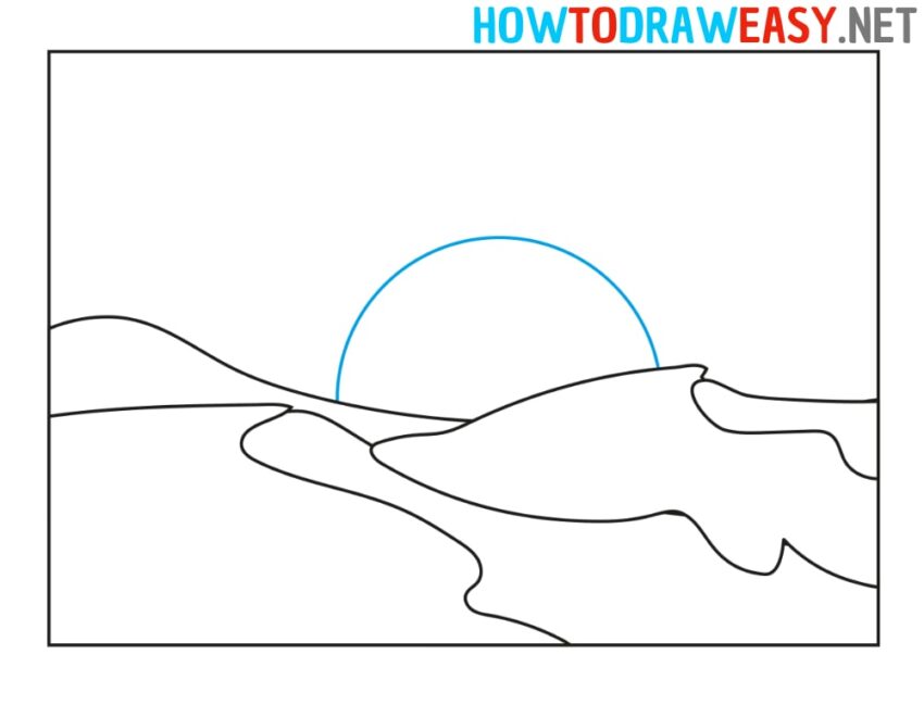 How to Draw a Desert Landscape - How to Draw Easy