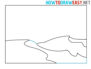 How to Draw a Desert Landscape - How to Draw Easy