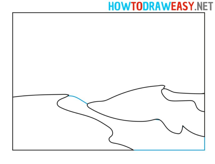 How to Draw a Desert Landscape - How to Draw Easy