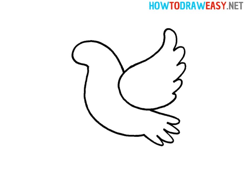 How to Draw a Dove for Kids - How to Draw Easy