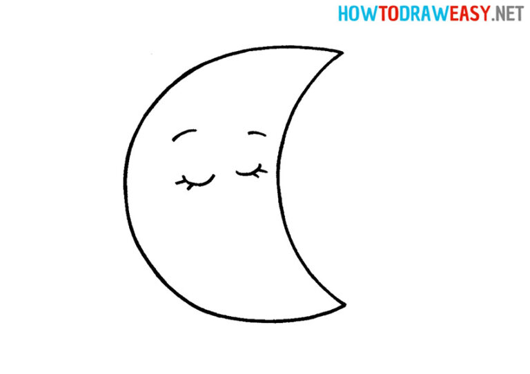 How to Draw the Moon for Kids - How to Draw Easy