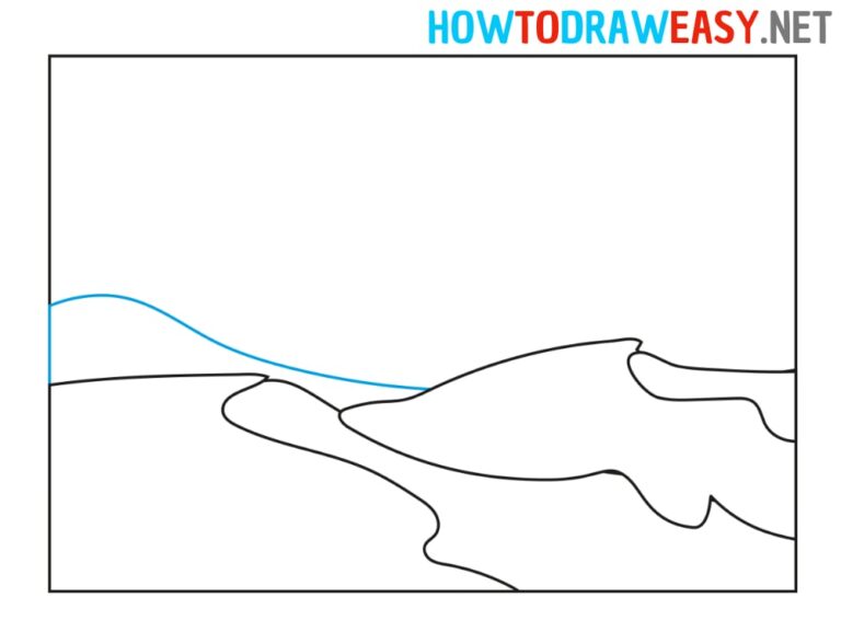 How to Draw a Desert Landscape - How to Draw Easy