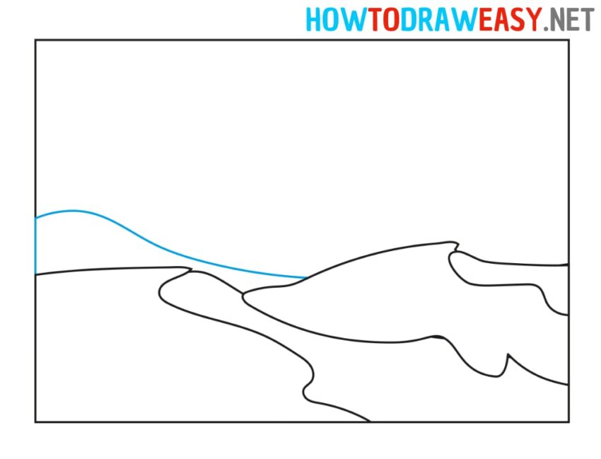 How to Draw a Desert Landscape - How to Draw Easy