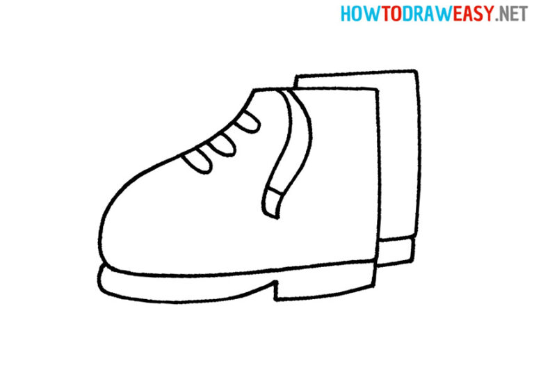 How to Draw Boots for Kids - How to Draw Easy