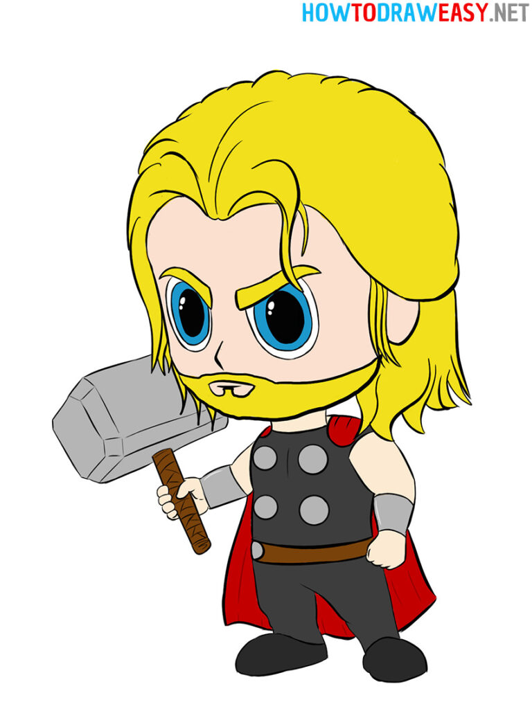 How to Draw Chibi Thor - How to Draw Easy