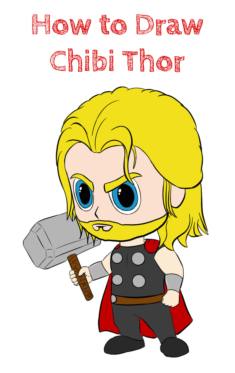 How to Draw Chibi Thor - How to Draw Easy