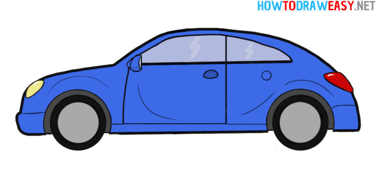 How to Draw a Cartoon Car - How to Draw Easy