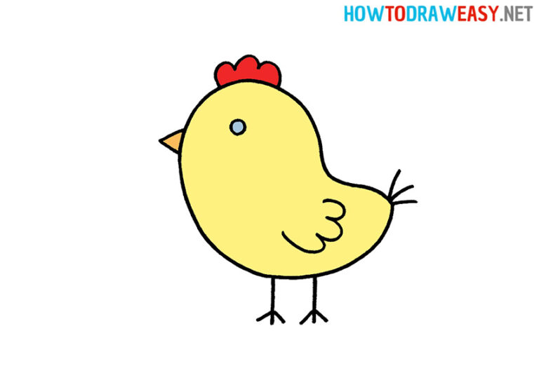 How to Draw a Baby Chick for Kids - How to Draw Easy