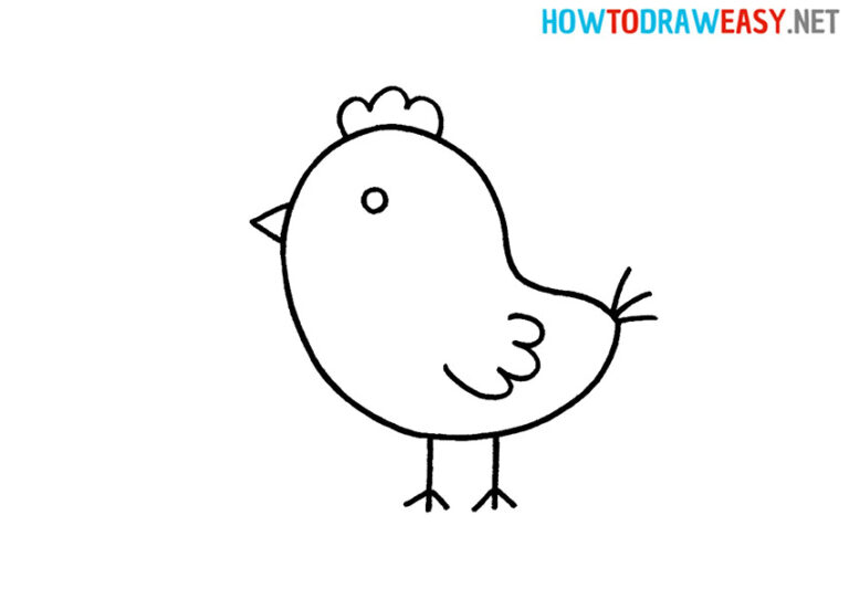 How to Draw a Baby Chick for Kids - How to Draw Easy