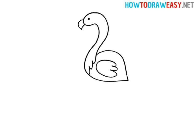 How to Draw a Flamingo for Kids - How to Draw Easy