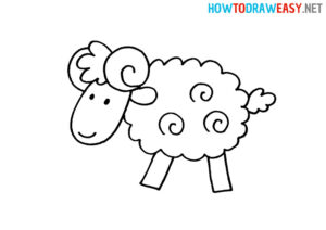 How to Draw a Ram for Kids - How to Draw Easy