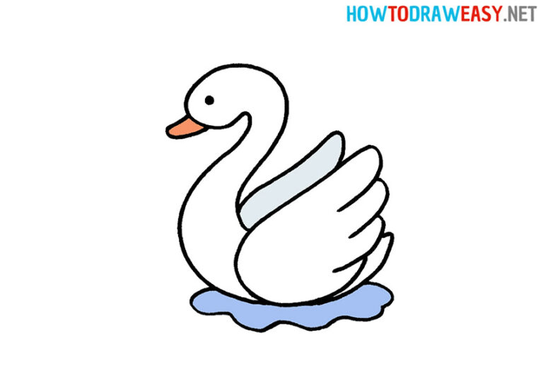 How to Draw a Swan for Kids - How to Draw Easy