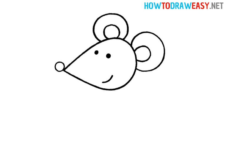 How to Draw a Mouse for Kids - How to Draw Easy