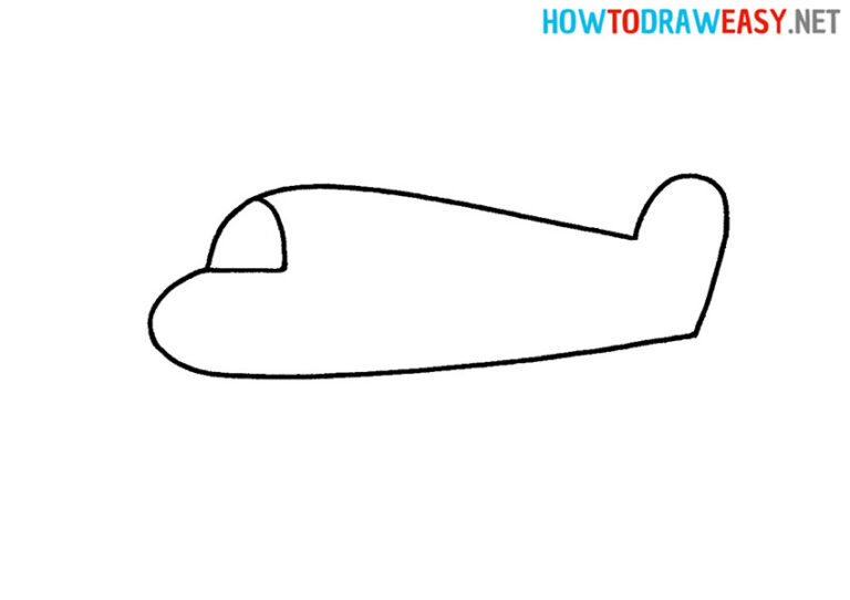 How to Draw an Airplane for Kids - How to Draw Easy
